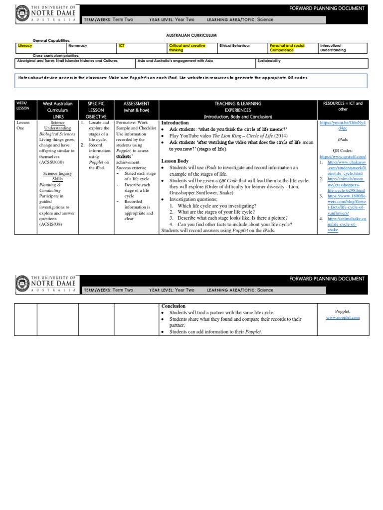 Forward Planning Document | PDF | Educational Technology | Educational ...