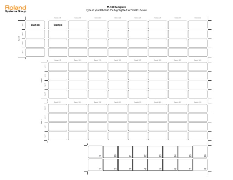 M-400 Template: Type in Your Labels in The Highlighted Form Fields ...