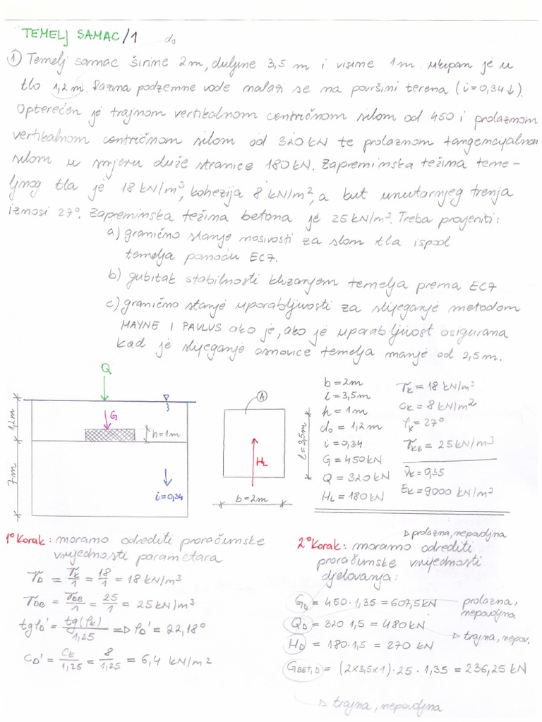 Mehanika Tla Zadaci | PDF