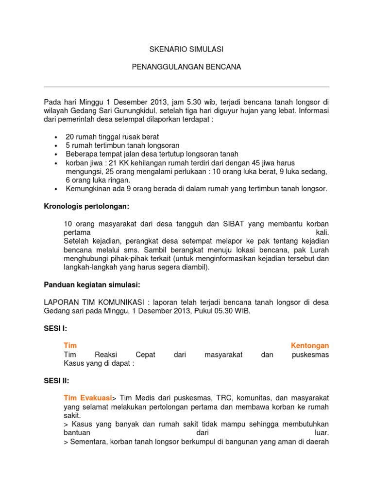 Skenario Simulasi | PDF