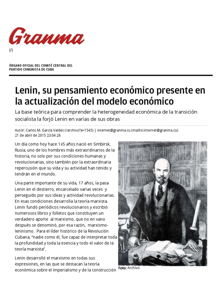 Lennin | PDF | marxismo | Vladimir Lenin