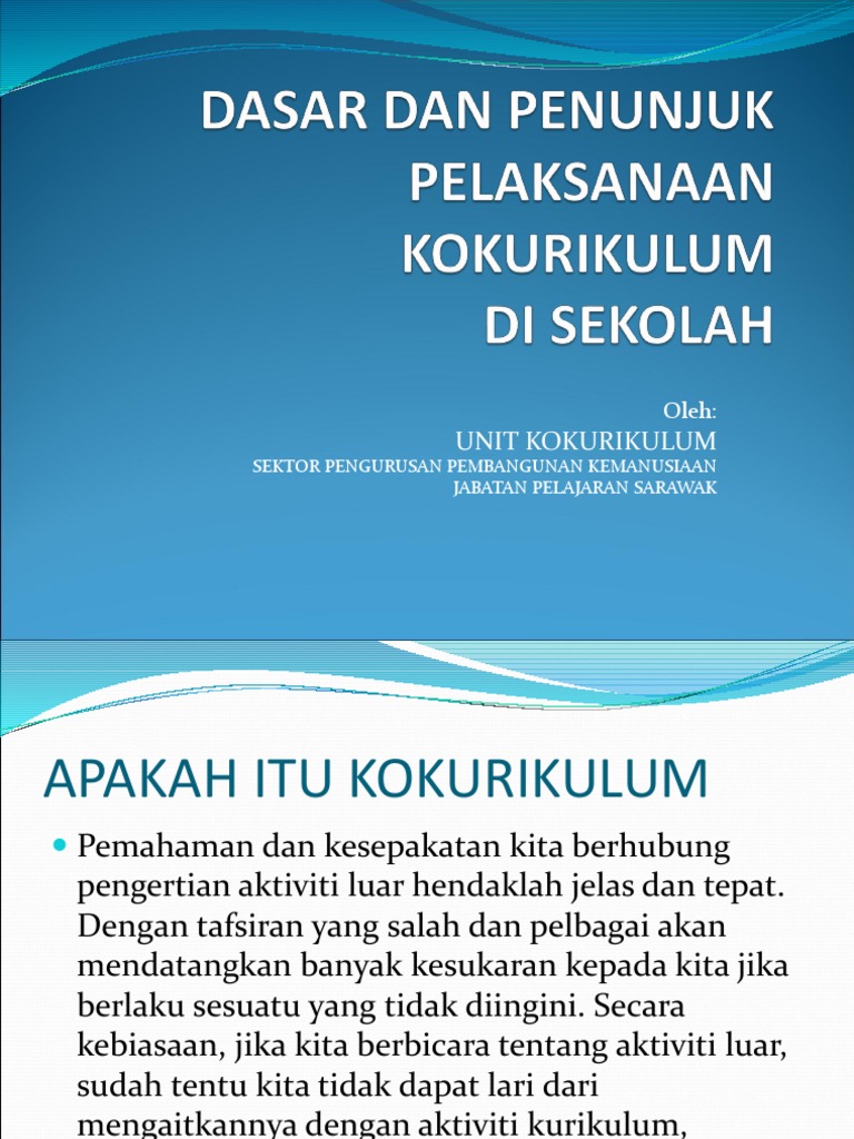 Dasar Kokurikulum Edited | PDF