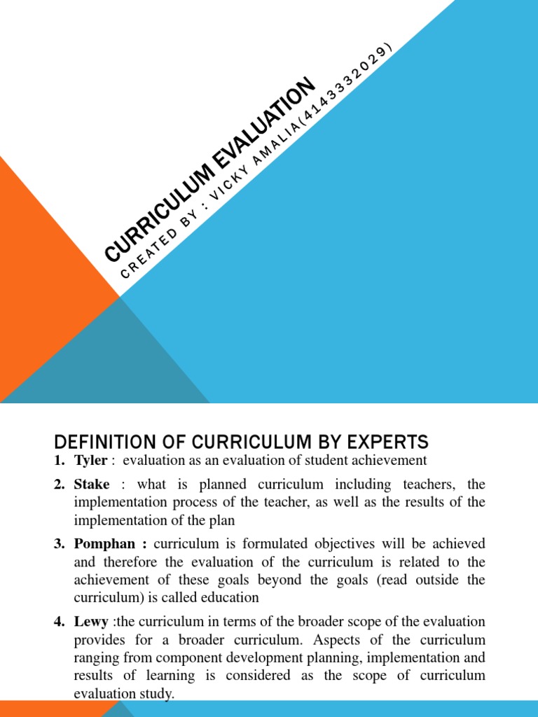 Evaluating Curriculum: Key Concepts | PDF | Curriculum | Evaluation
