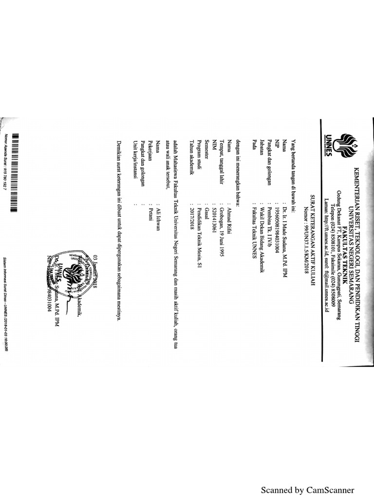 Aktif Kuliah Alief - 2 | PDF