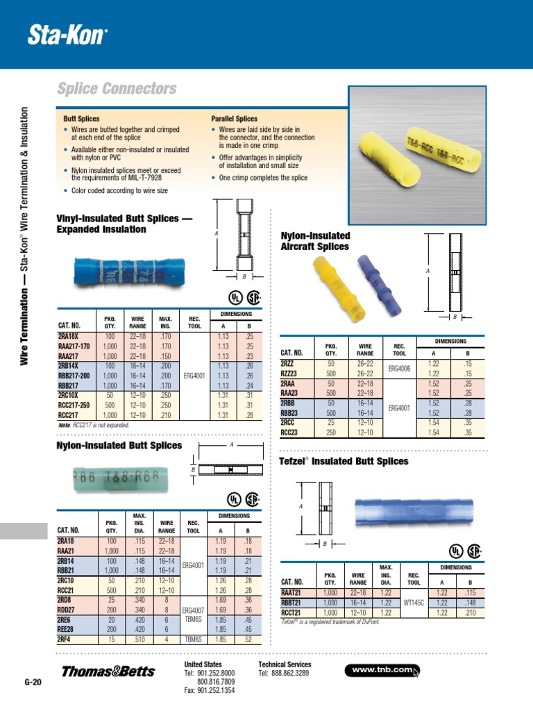 Splice Connectors: Nylon-Insulated Aircraft Splices Vinyl-Insulated ...
