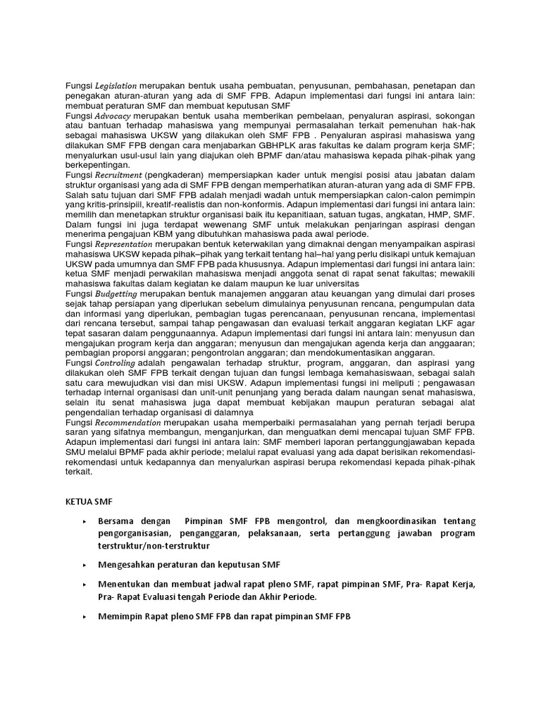 Ketua SMF | PDF | Bisnis | Pengelolaan Keuangan & Uang