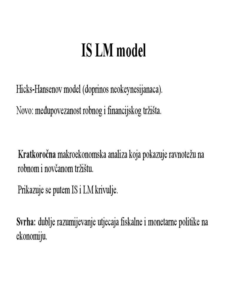 ISLM Model PDF | PDF