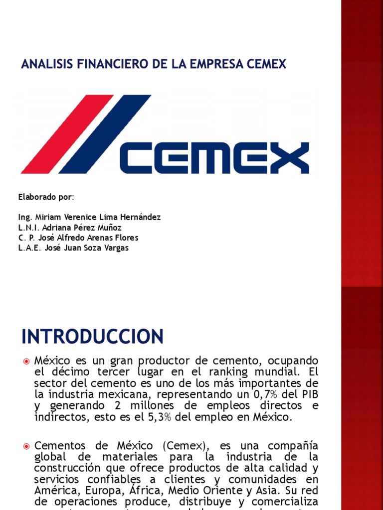 Analisis Financiero Cemex | PDF | Economias | Economía (general)