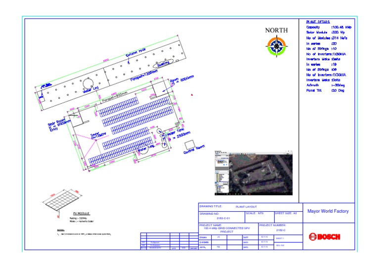 Factory Solar Plant Layout | PDF