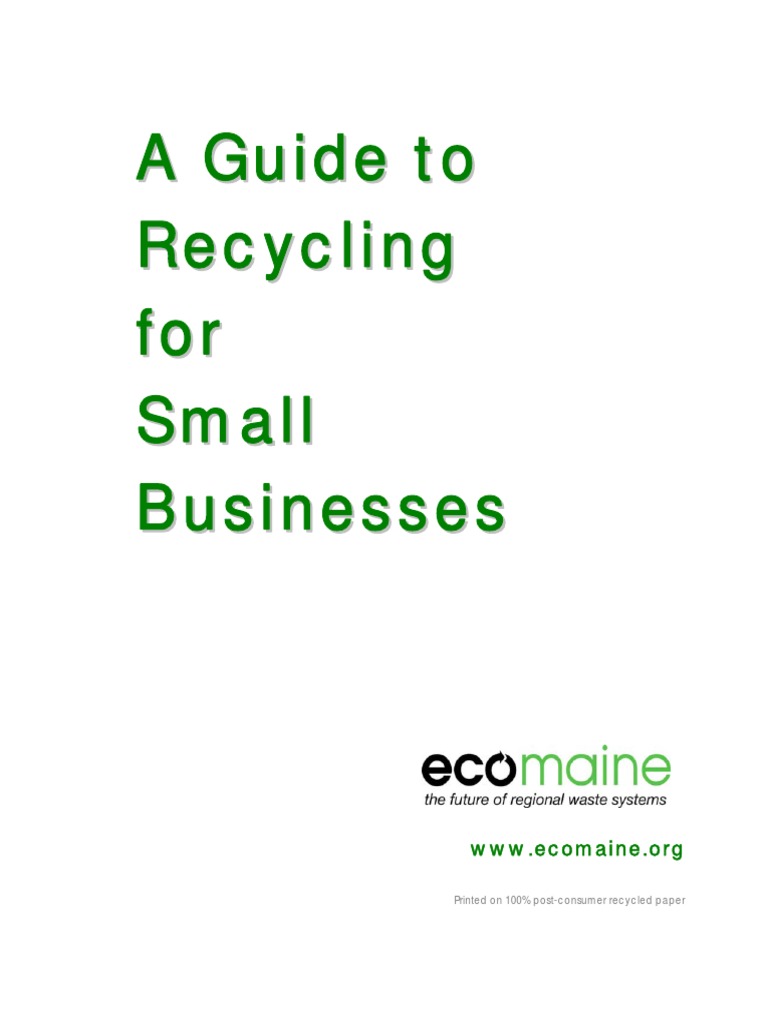 A Guide To Recycling | PDF | Recycling | Waste Management