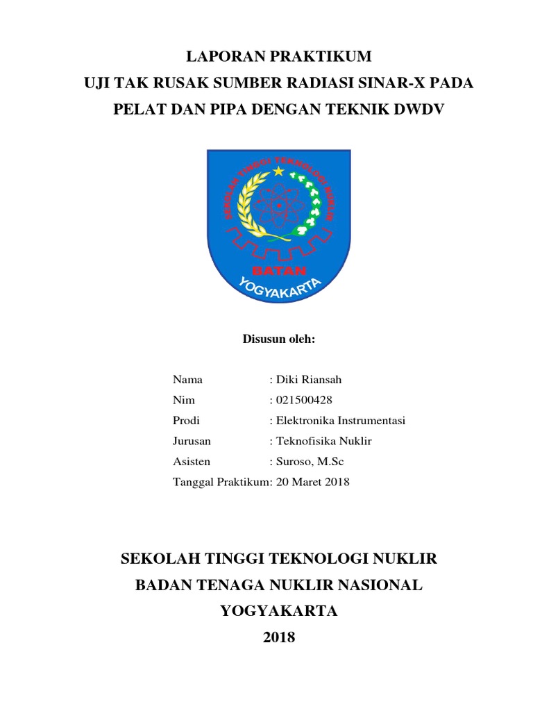 P.utr2018 - Uji Radiografi Sinar X Pada Pipa Dan Plat Dengan Teknik ...