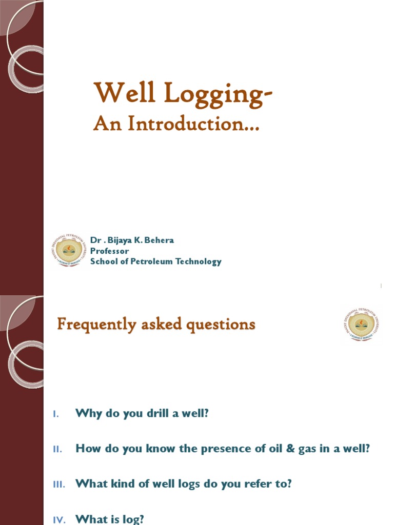 1..well Logging An Introduction | PDF | Resource Extraction | Petroleum ...
