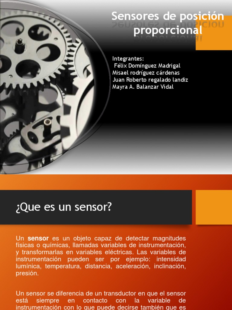 Exposicion Sensores de Posicion Proporcional | PDF | Sensor | Movimiento (física)