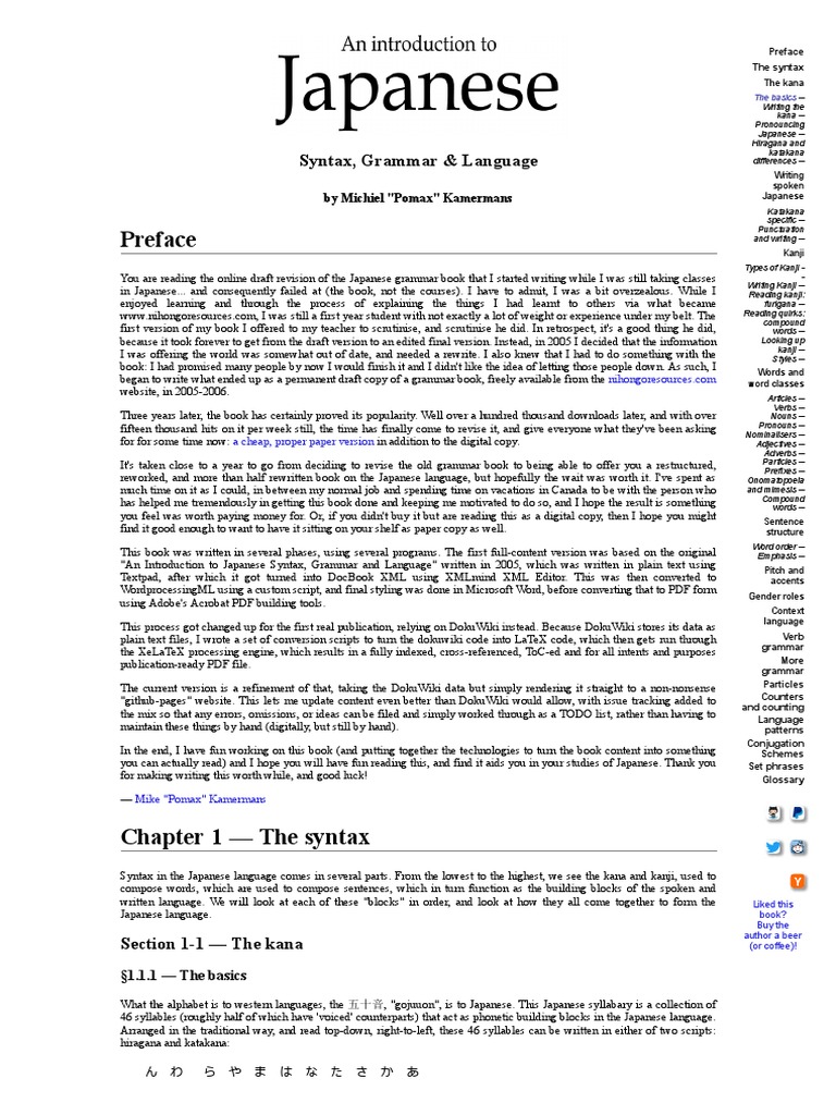 An Introduction To Japanese | PDF | Japanese Language | Kanji