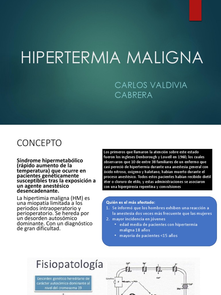 Hipertermia Maligna | PDF | Enfermedades y trastornos | Medicina