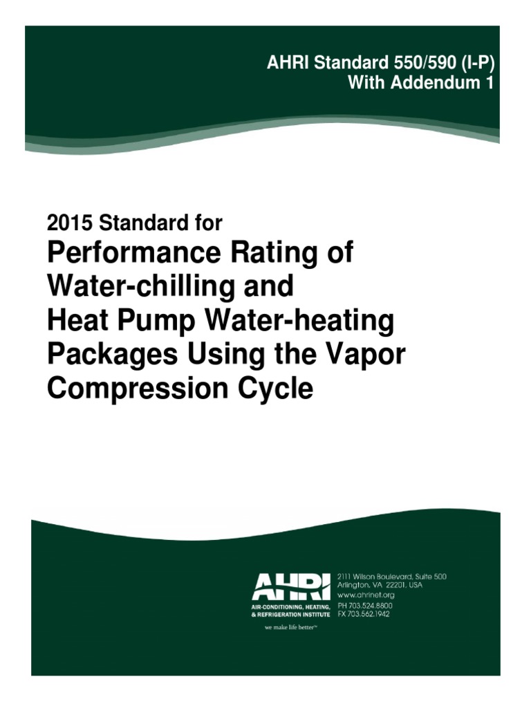 Ahri Standard 550 | PDF | Air Conditioning | Hvac