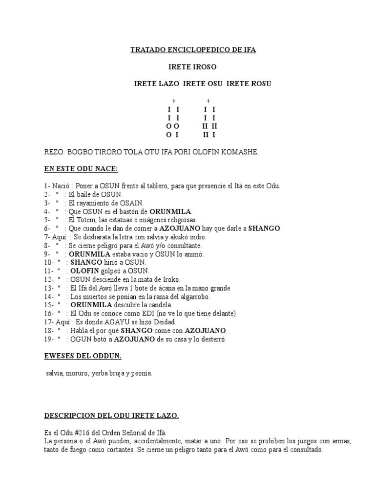 06 Irete Lazo | PDF | Santeria | Religión y creencia