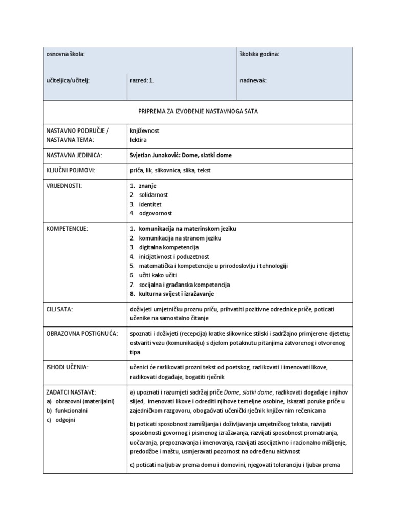 Svjetlan Junaković- Dome Slatki Dome | PDF