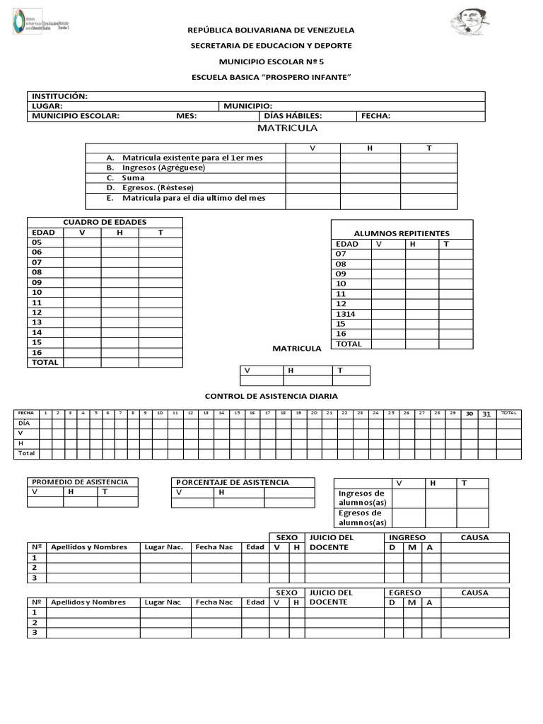 Formato de Estadistica Mensual | PDF