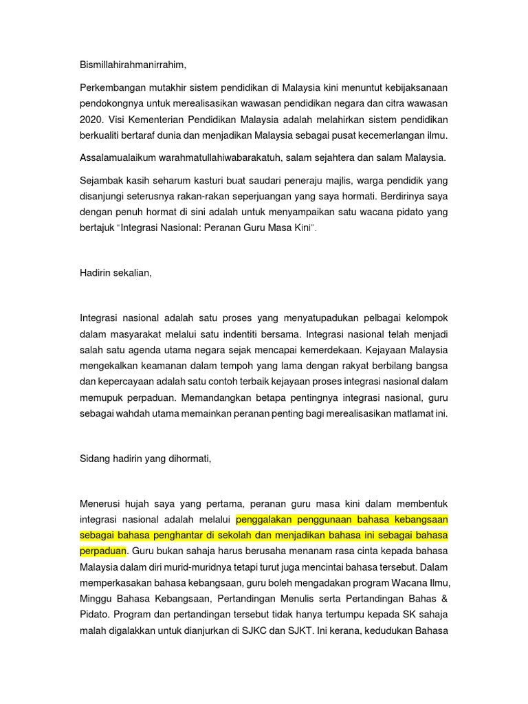 Download Contoh Teks Pidato PDF Lengkap - LKomBis