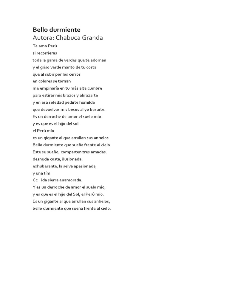 Bello Durmiente | PDF