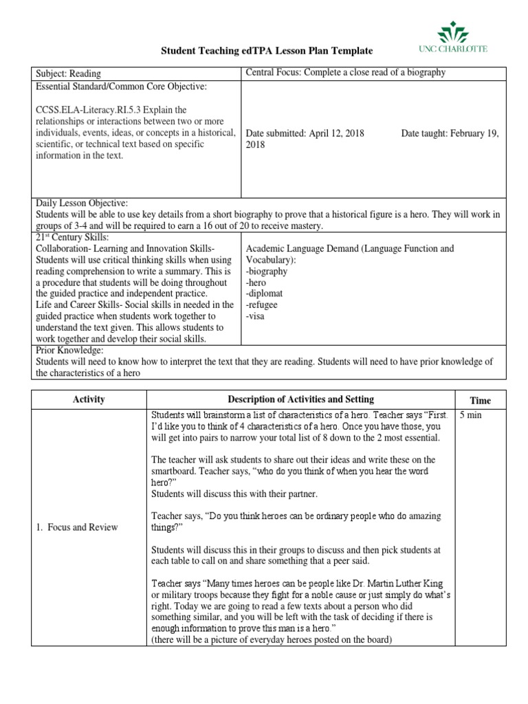 Reading Lesson Plan | PDF | Lesson Plan | Reading Comprehension