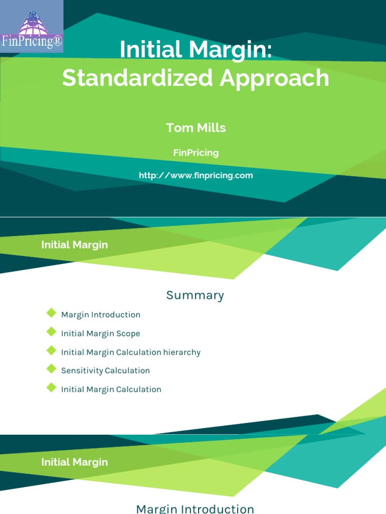 Standard Initial Margin Model (SIMM) Introduction | PDF | Margin ...