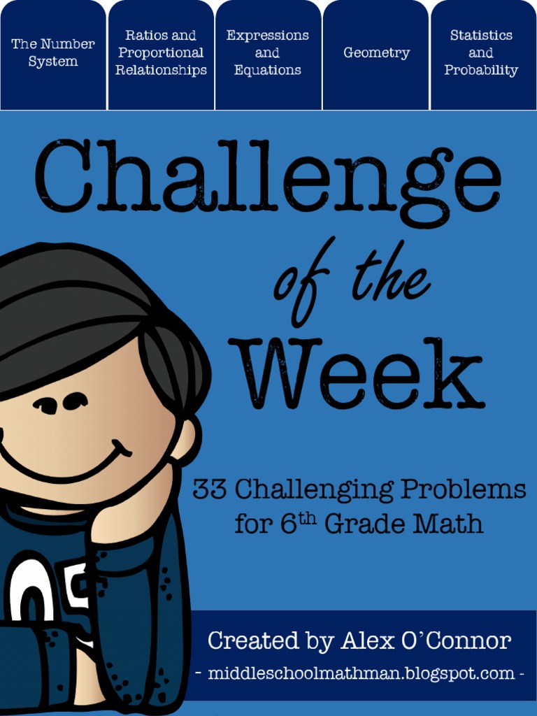 6th Grade Math Challenge Problems | PDF | Area | Angle