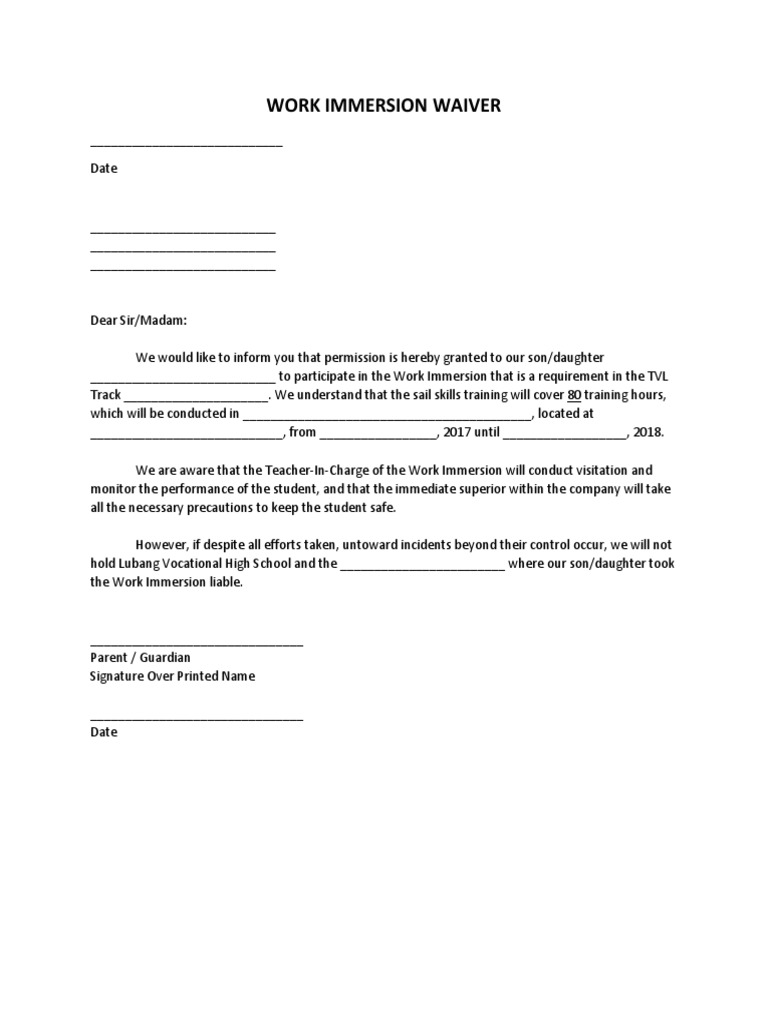 BSP Waiver | PDF | Consent | Legal Guardian