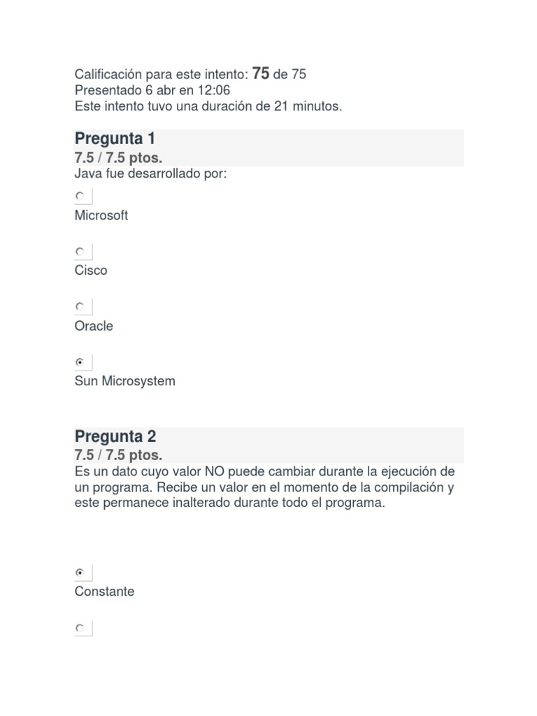 Programacion de Computadores Semana 3 Quiz 1 | PDF | Algoritmos | Programa de computadora