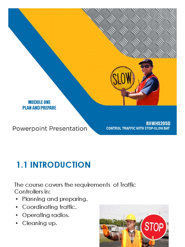 Module One Plan and Prepare: Riiwhs205D | PDF | Traffic | Regulatory ...
