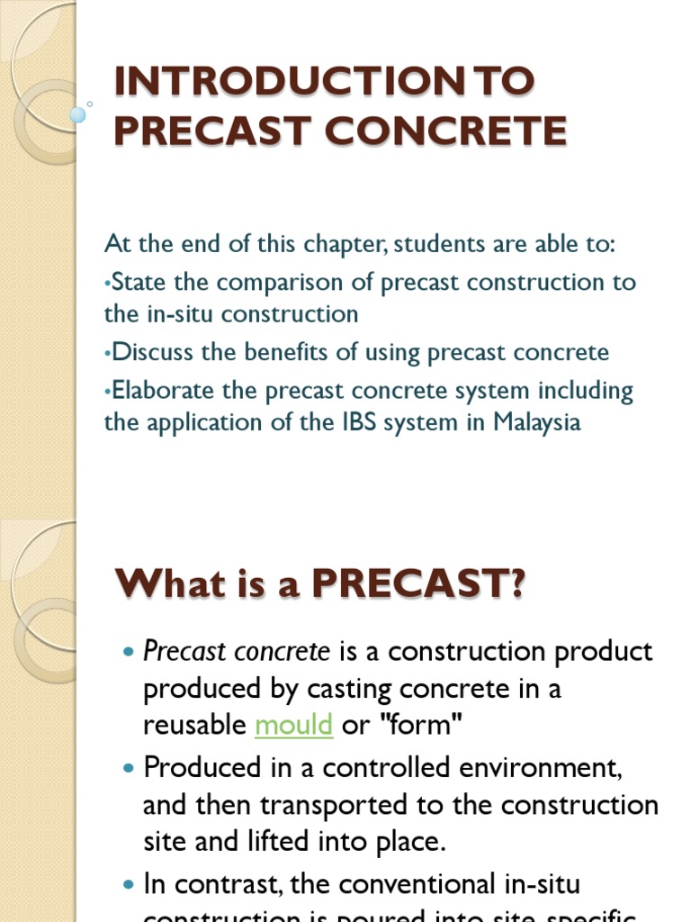 Week 1c - Introduction To Precast Concrete | PDF | Precast Concrete ...