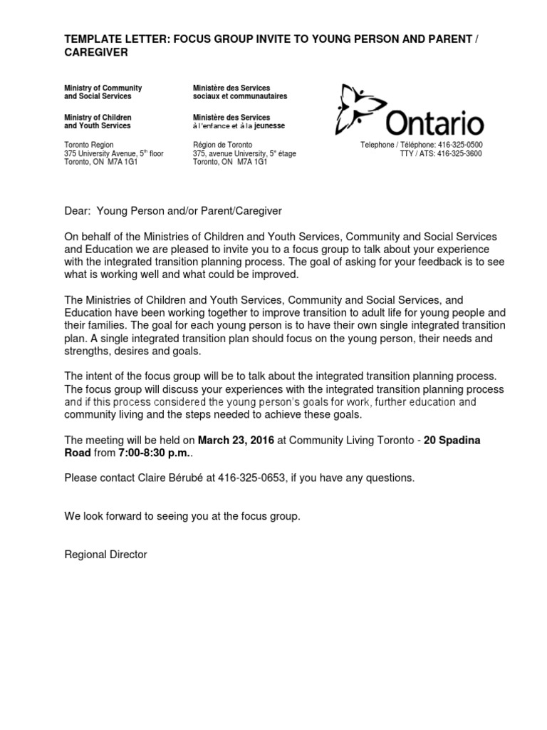 Focus Group Invite for Youth and Parents | PDF