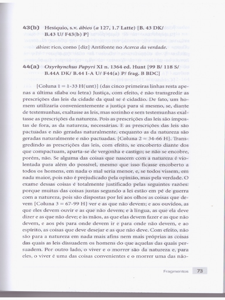 Antifonte Fragmento 44 Português | PDF