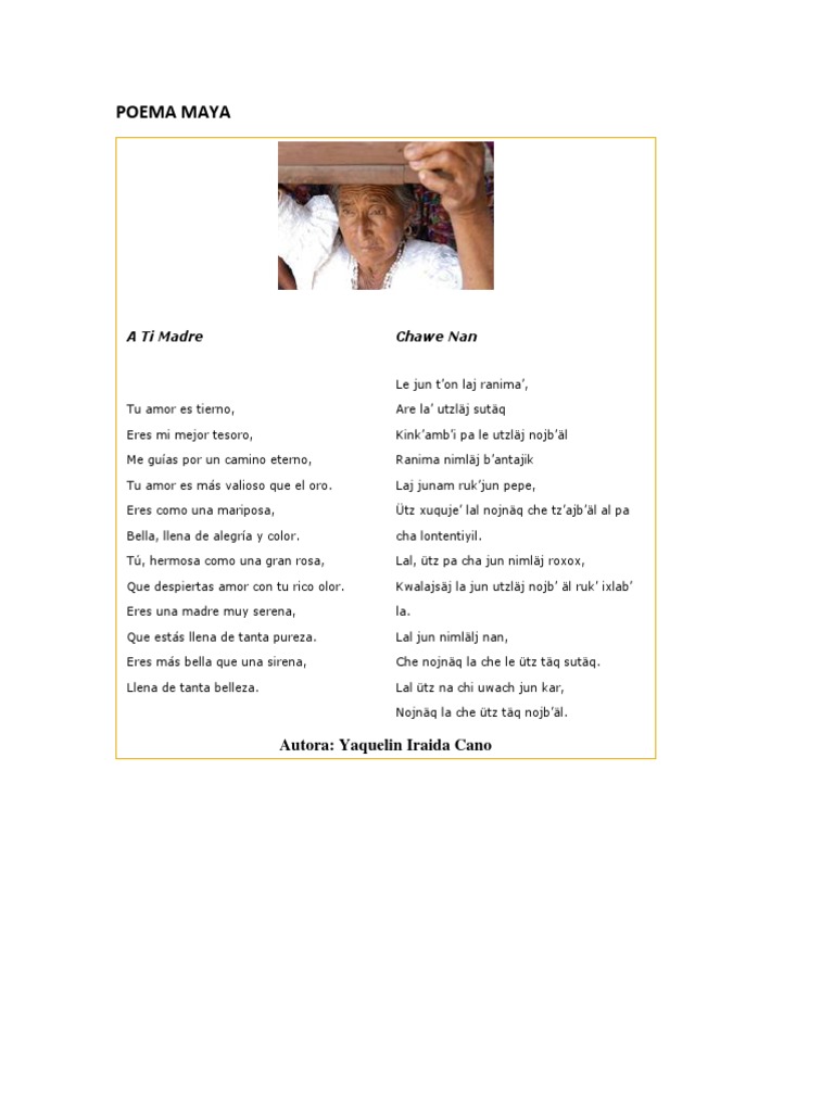 Poema Maya, Cancion y Cuento | PDF