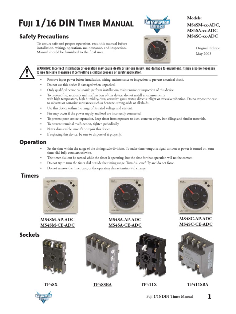 Fuji Timer | Timer | Electrical Wiring
