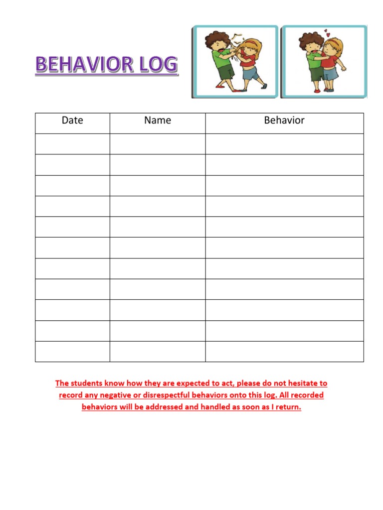 Behavior Log | PDF | Self-Improvement