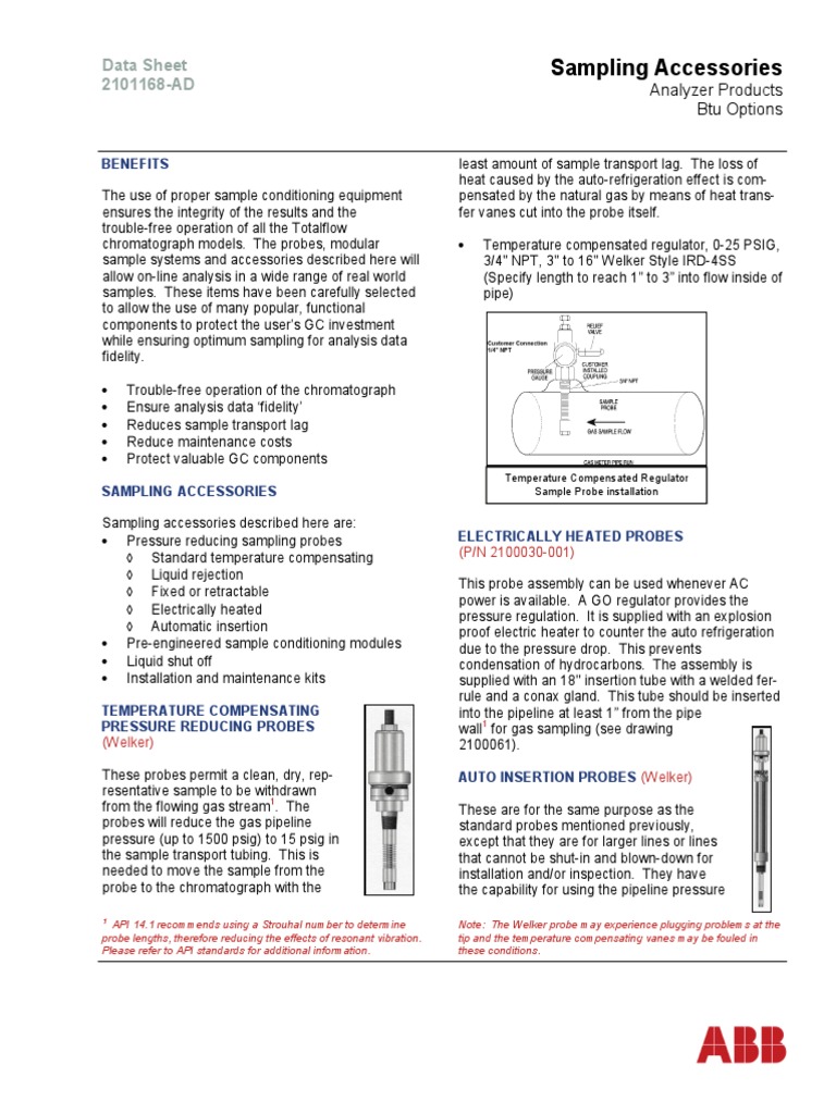 Sampling Probe | PDF | Gases | Natural Gas