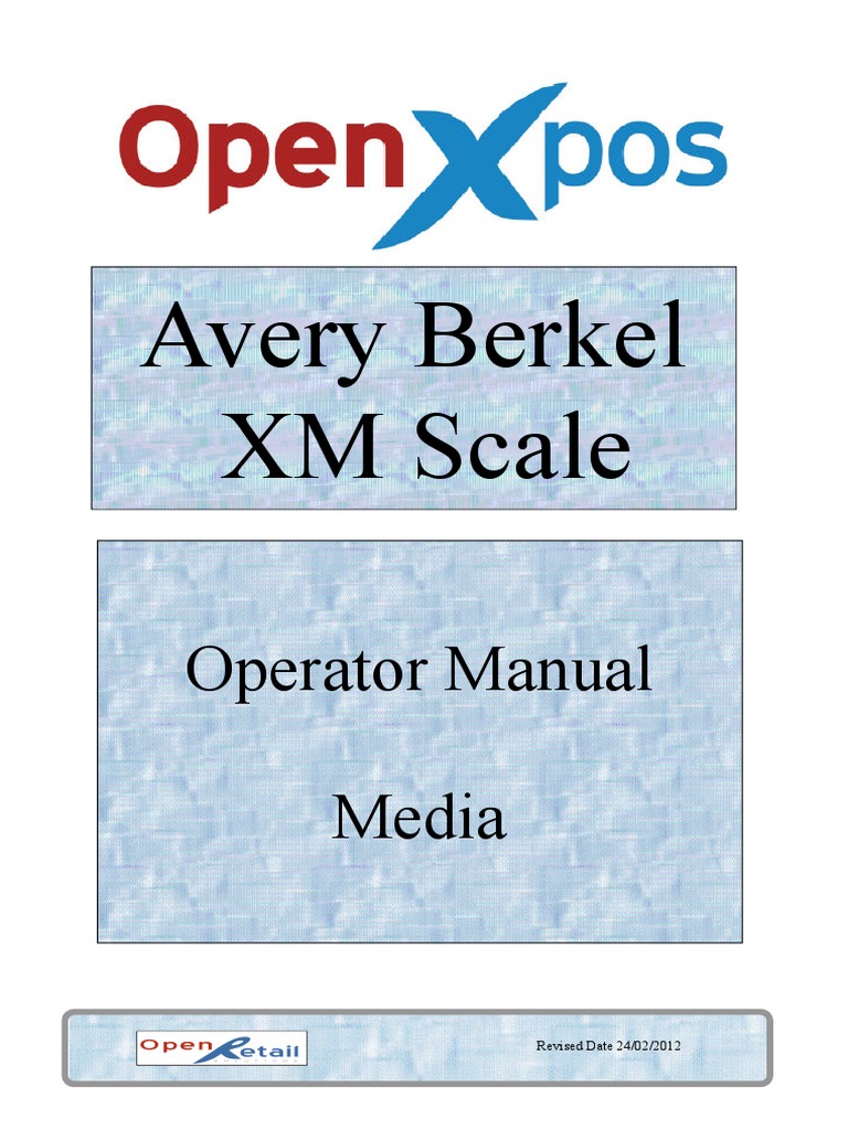 Avery Berkel XM Scale: Operator Manual Media | PDF | Tab (Gui ...