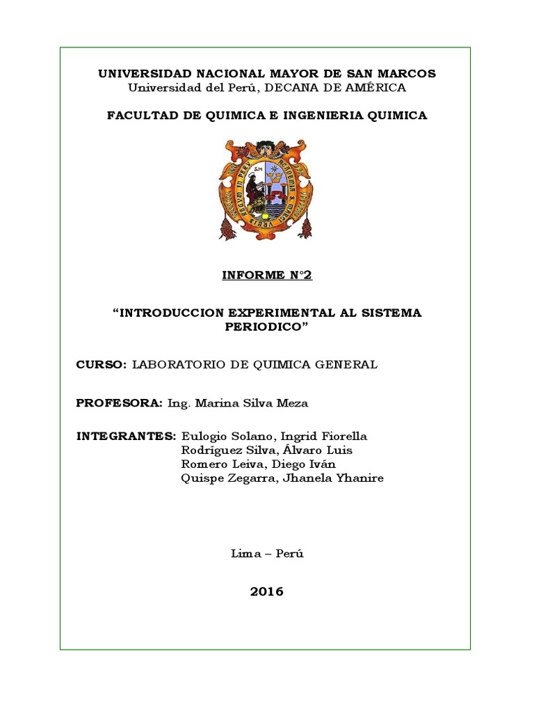 Caratula Informe 2 | PDF