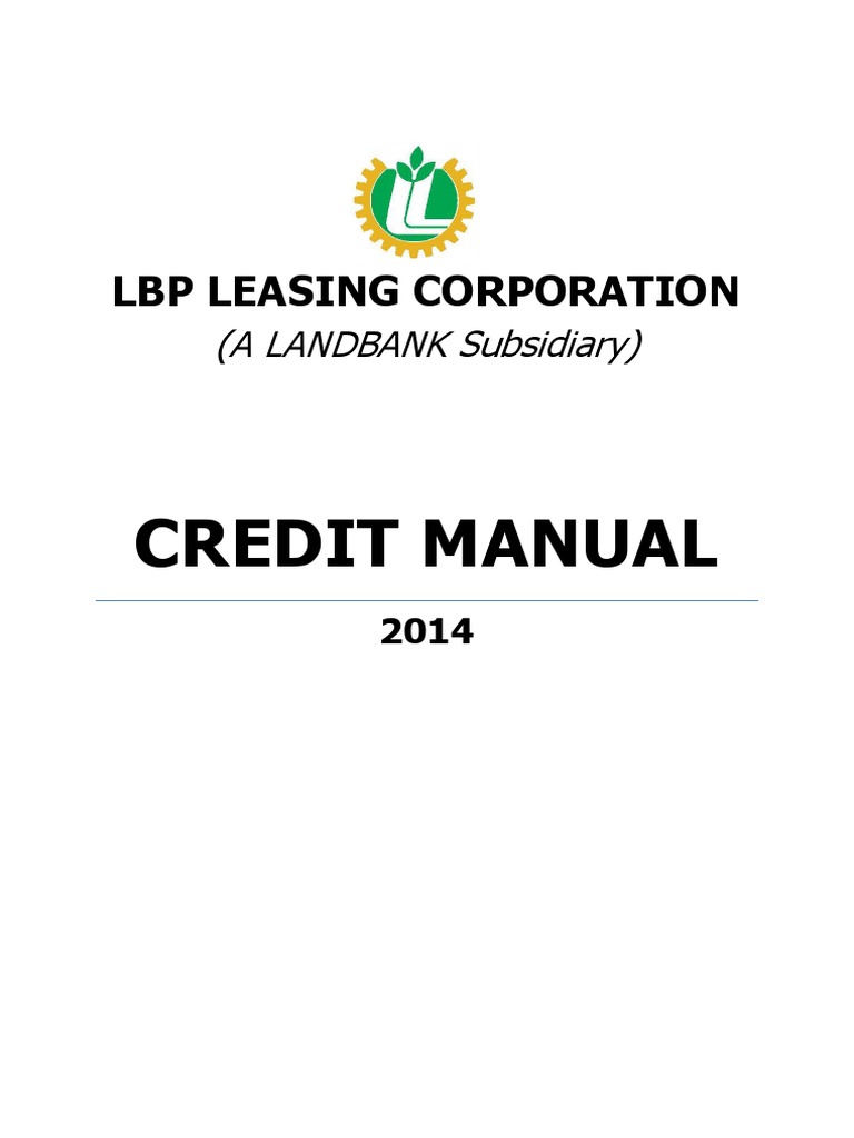 Credit Manual | PDF | Lease | Banks