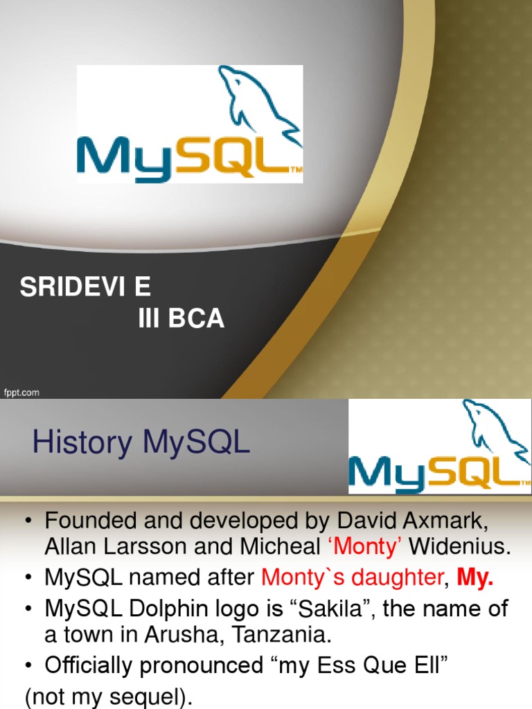 MySQL Presentation | PDF