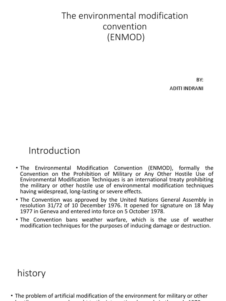 ENMOD | PDF | International Humanitarian Law | International Law