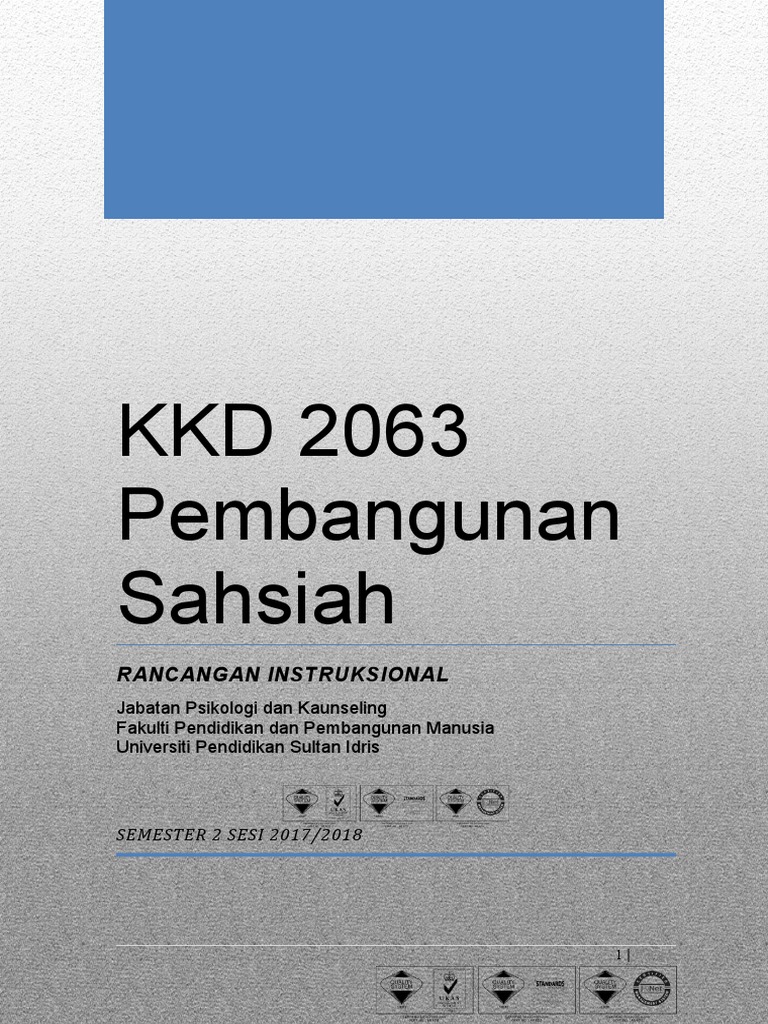 RI KKD2063-Pembangunan Sahsiah | PDF