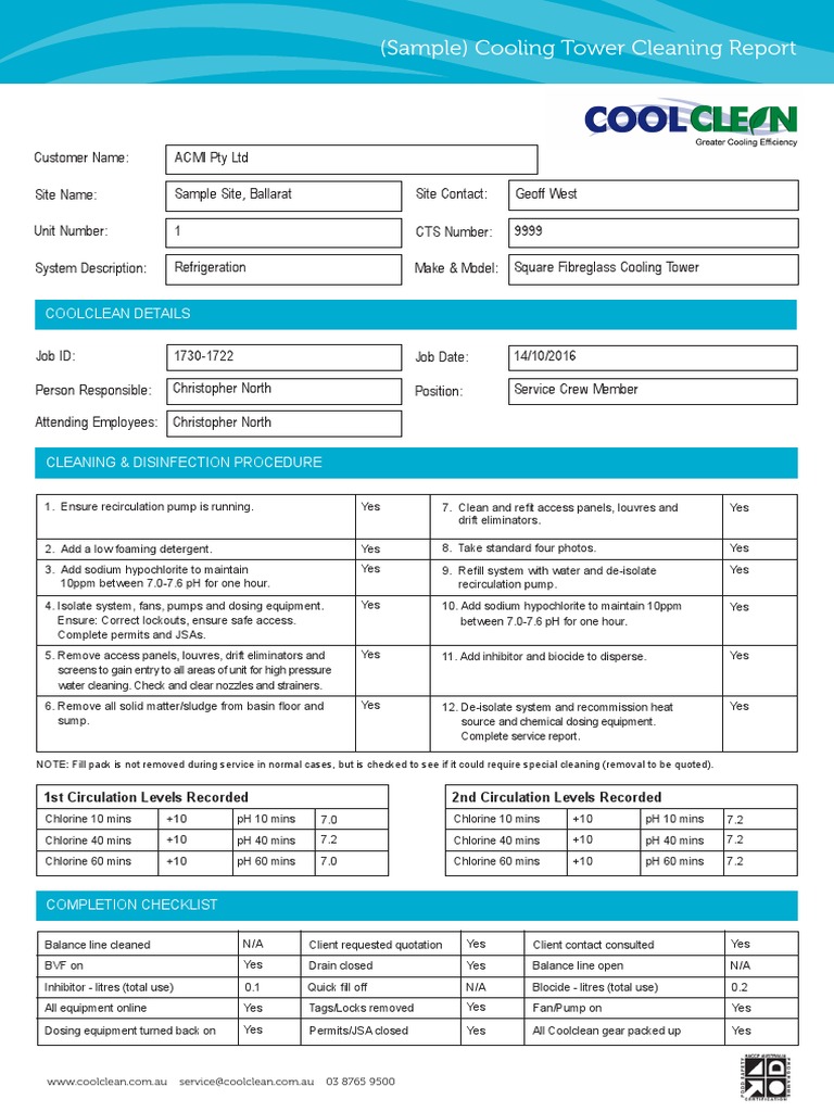 Coolclean Report Sample | PDF | Mechanical Engineering | Chemical ...