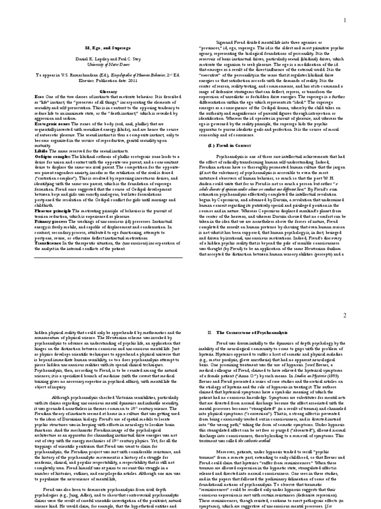 Entry For Encyclopedia of Human Behavior (Finalized4 Formatted) PDF ...