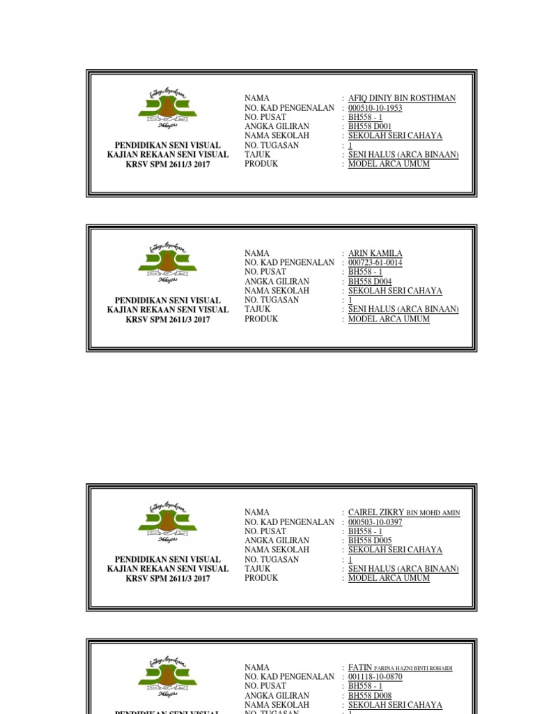 KRSV SPM: Seni Halus Arca Binaan | PDF