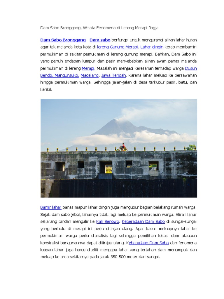 Fenomena Dam Sabo Bronggang Merapi | PDF