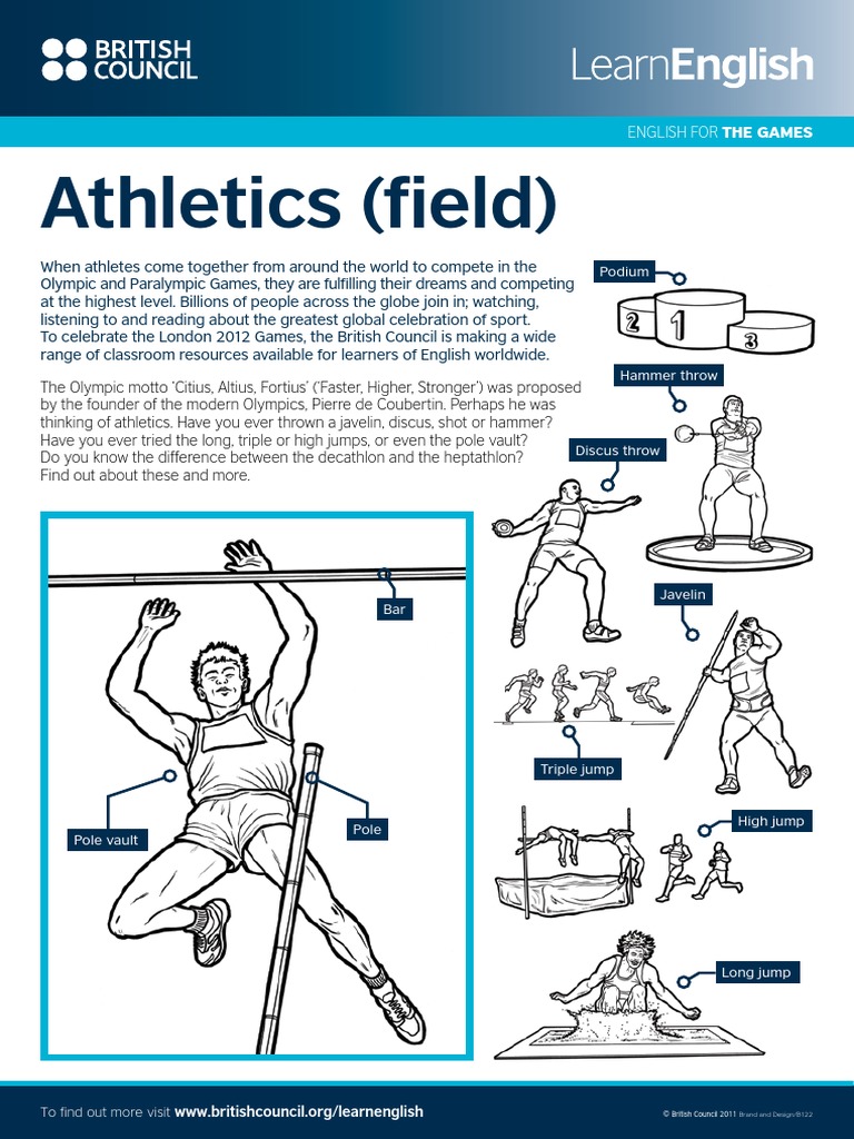 Worksheets Athletics Field | Download Free PDF | Track And Field ...
