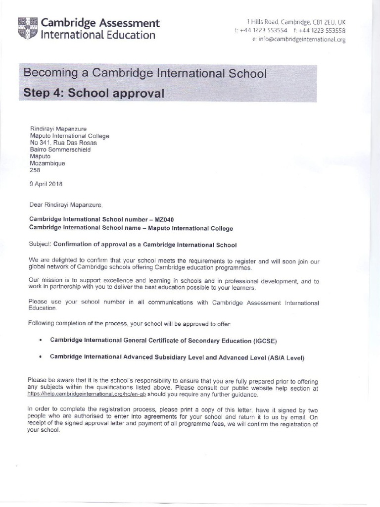 MIC-Maputo International College Is An Approved Cambridge International ...